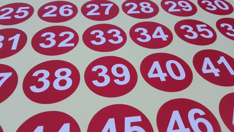 Table Numbers Normal Stickers - Admire POS - Point of Sales System for ...